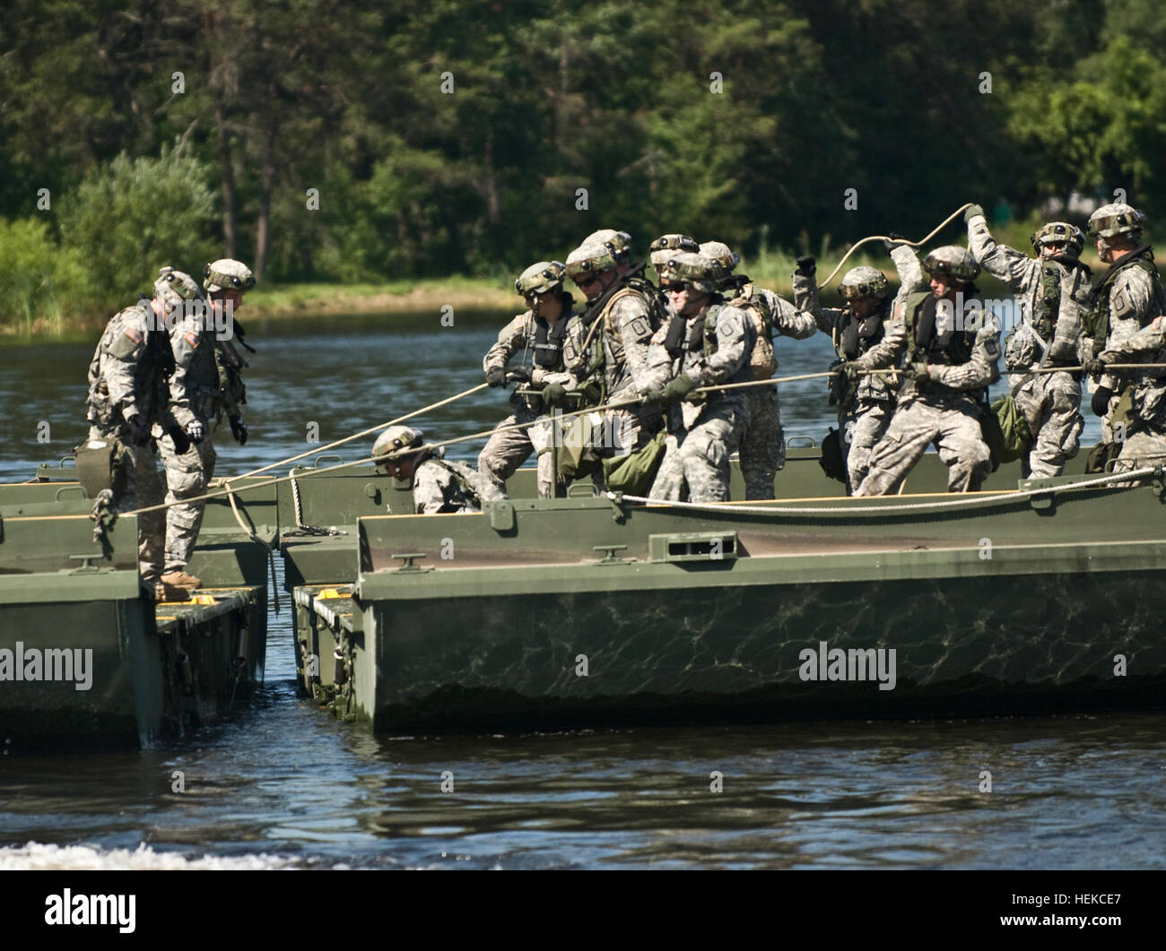 Members of the 341st Engineer Company based out of Fort Chaffee, Ark ...