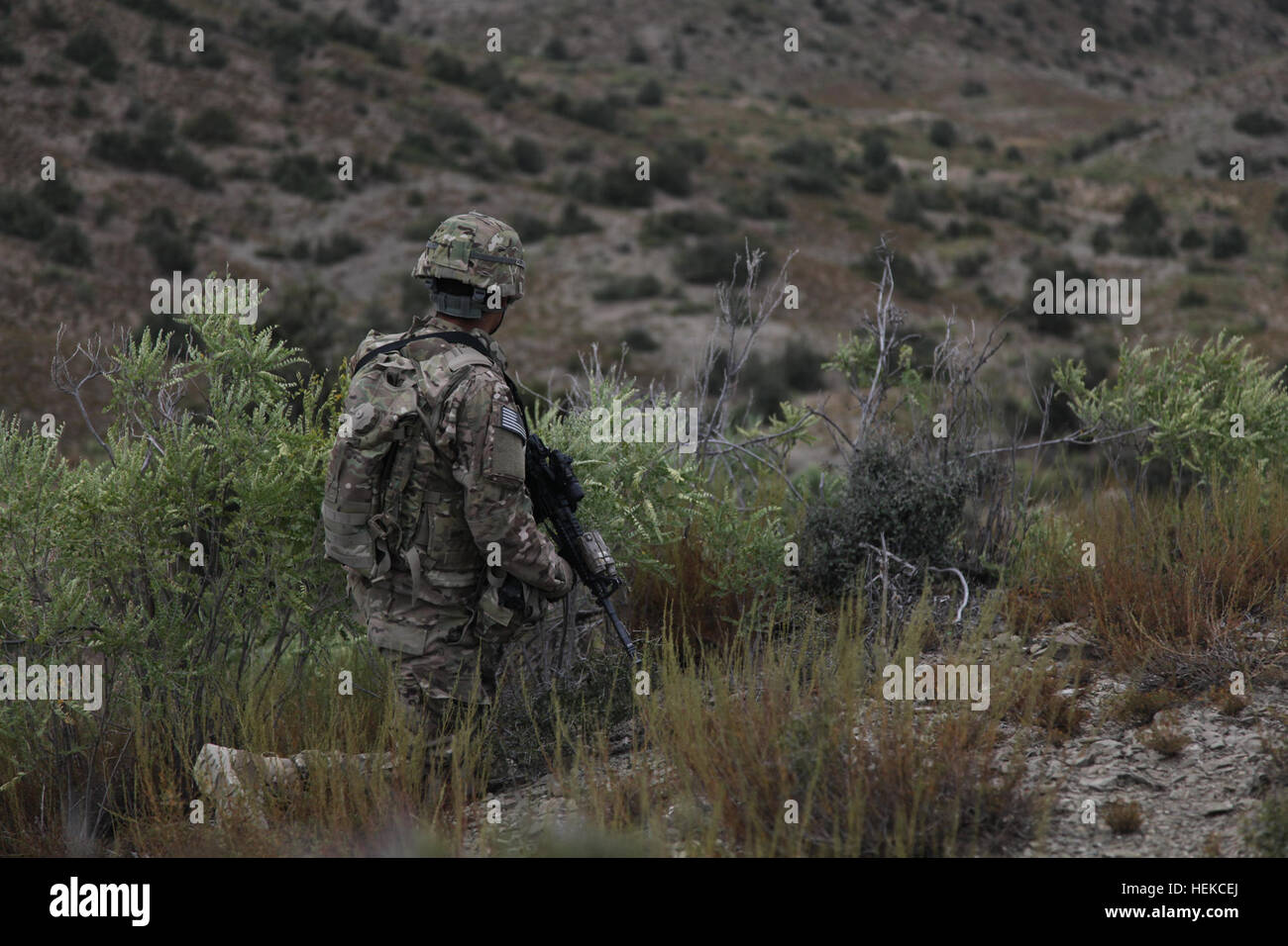 U.S. Army Pvt. Manuel Valdez from Gainesville, Ga., serving with Task ...