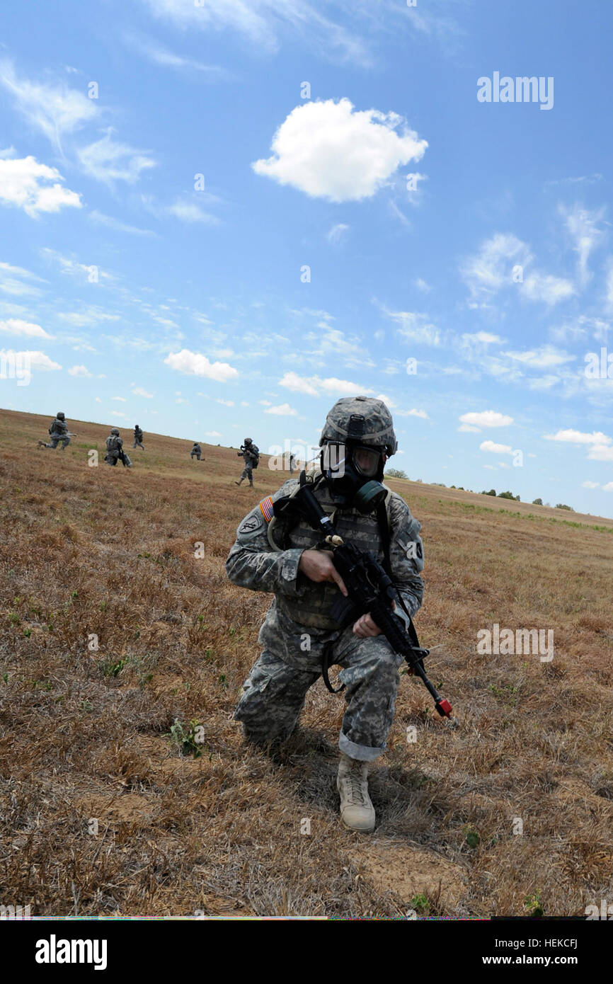 CW2 Patterson from HHT Task Force Raptor, provides security while ...