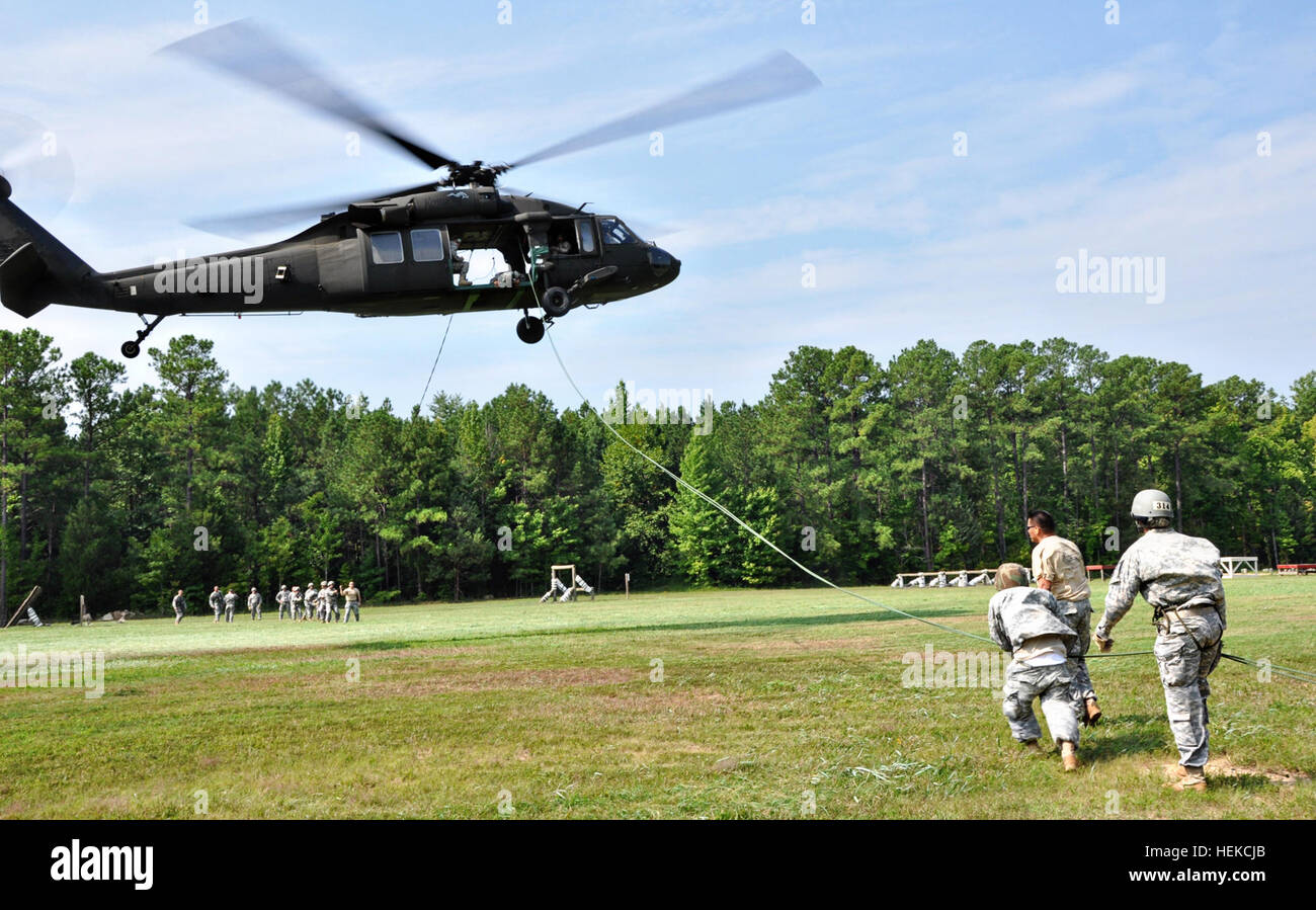 At Fort Pickett, soldiers attending the Rappel Master certification ...