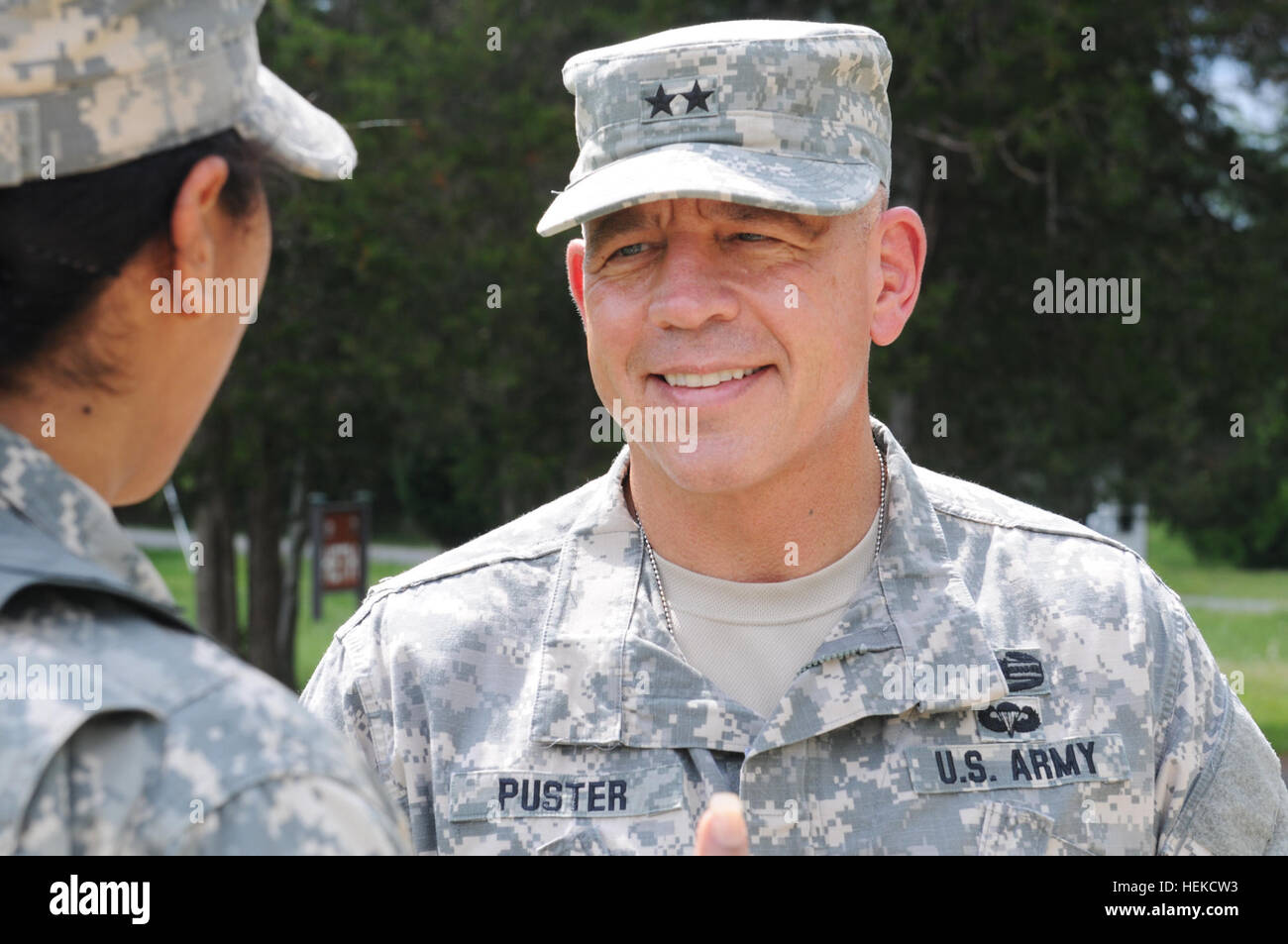 First Lt. Naomy Santiago interviews Maj. Gen. David W. Puster ...
