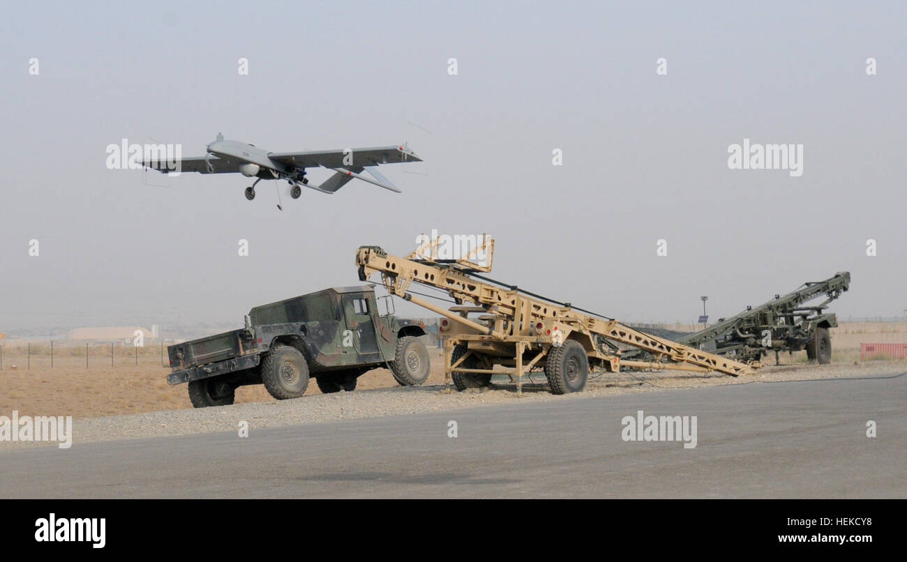 “Shadow,” an unmanned aerial system launches at Forward Operating Base ...
