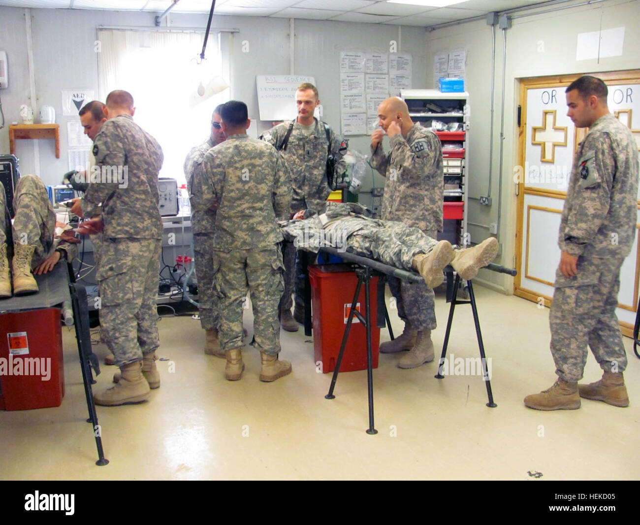 Medics assigned to Task Force 1st Battalion, 82nd Field Artillery ...