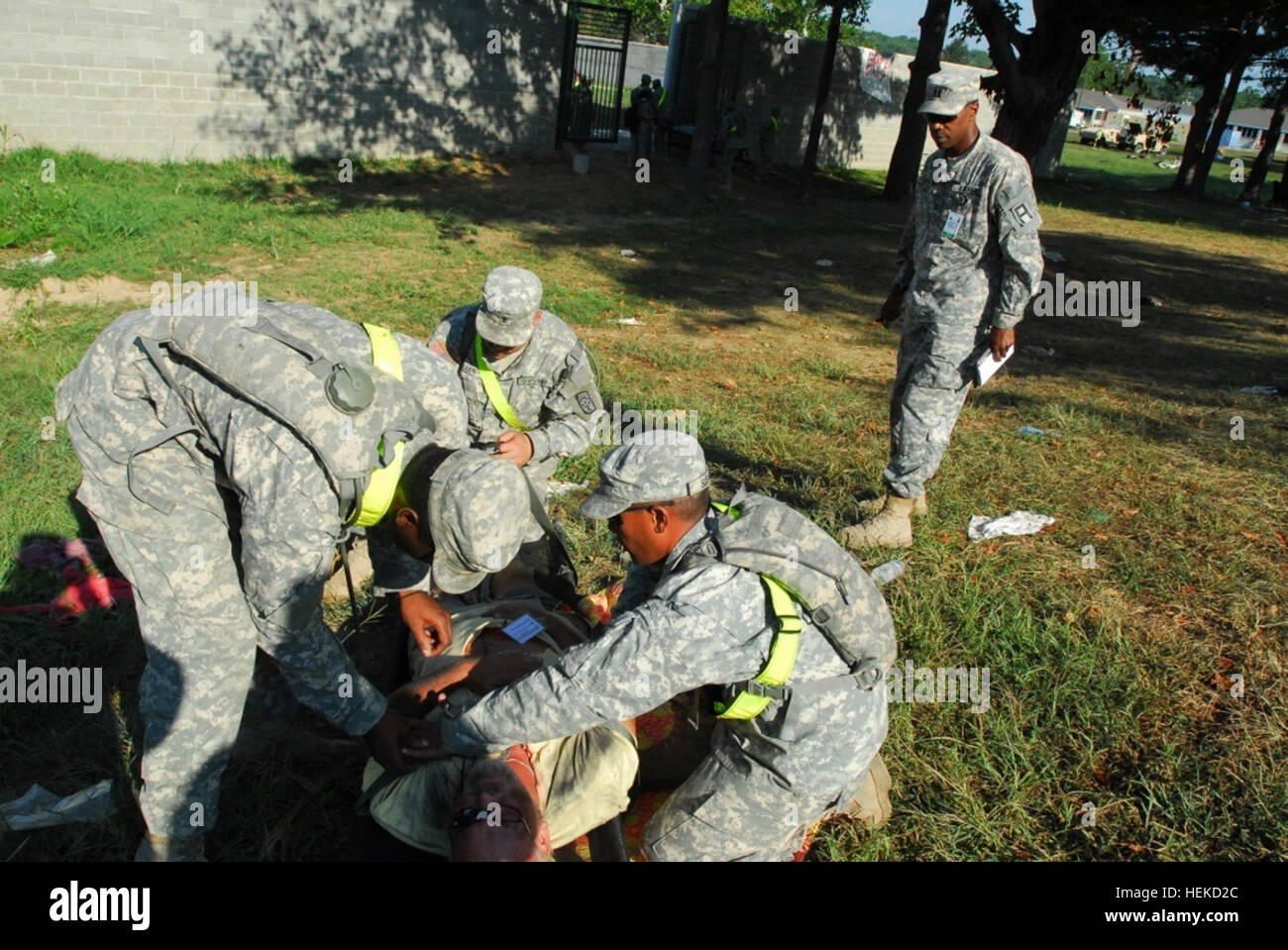 Soldiers from the 24th Quartermaster Company conduct litter transport ...