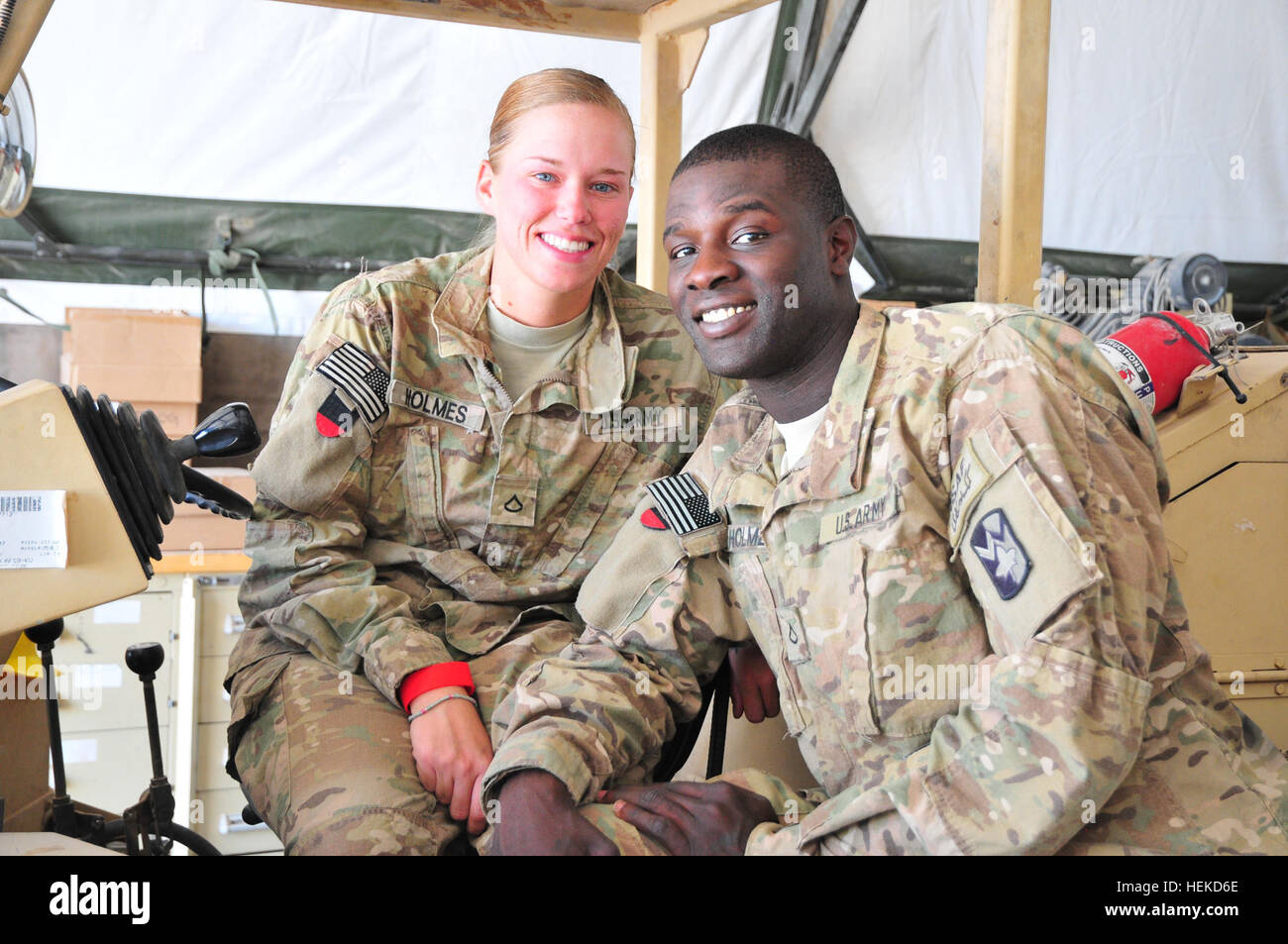 Pfcs. Jessica and Anthony Holmes are a married couple assigned to 602nd ...