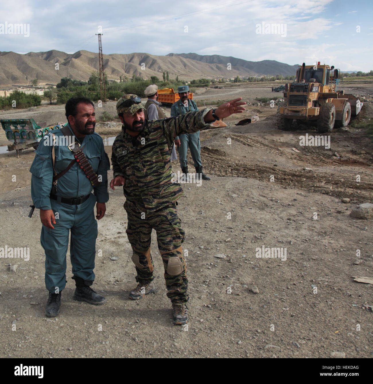 Afghan Local Police Cmdr. Aziz discusses plans to build a checkpoint ...