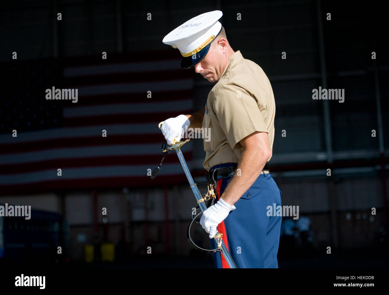Marine Corps personnel participate in a ceremony hosted by the Joint ...