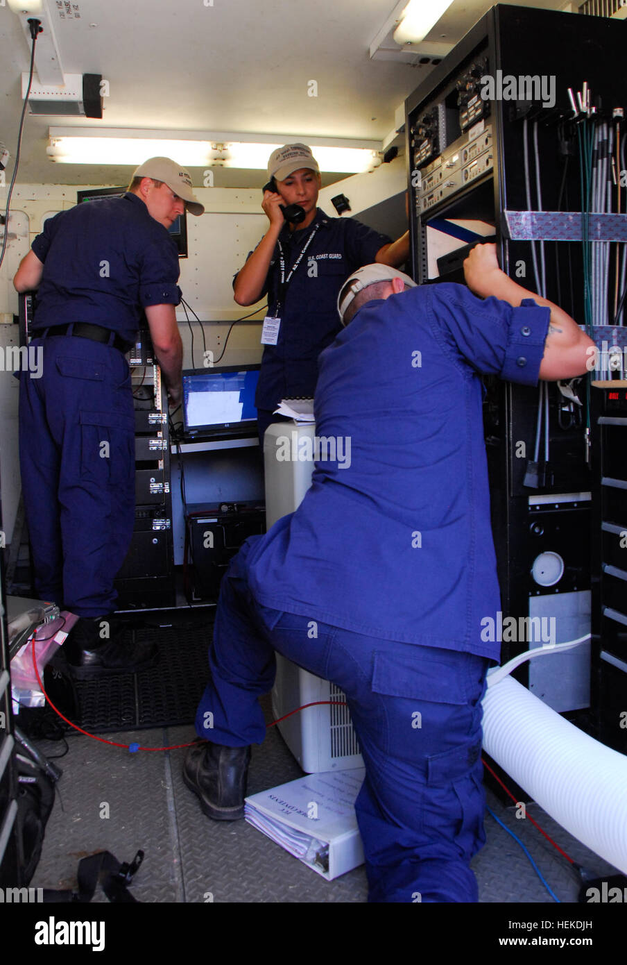 Coast Guardsmen from the Communications Area Master Station Pacific and ...