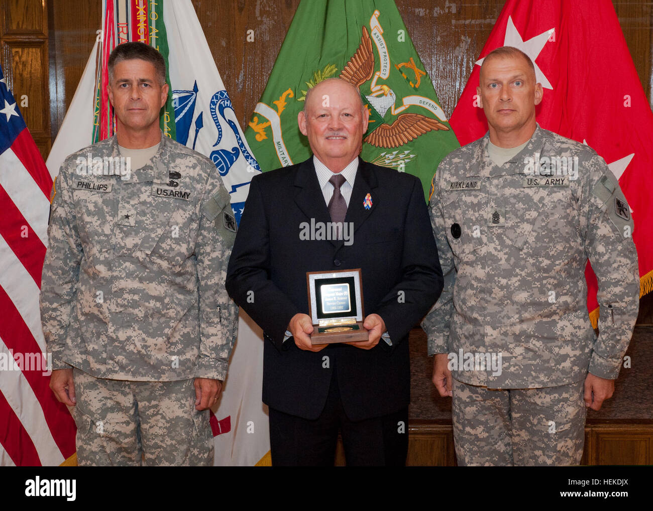 Brig. Gen. David Phillips and Command Sgt. Maj. Charles Kirkland ...
