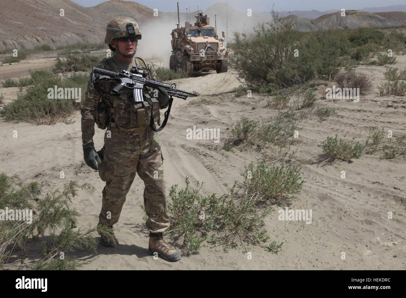 U.S. Army Lt. Col. Donnie Yates of 172nd Infantry Brigade watches the ...