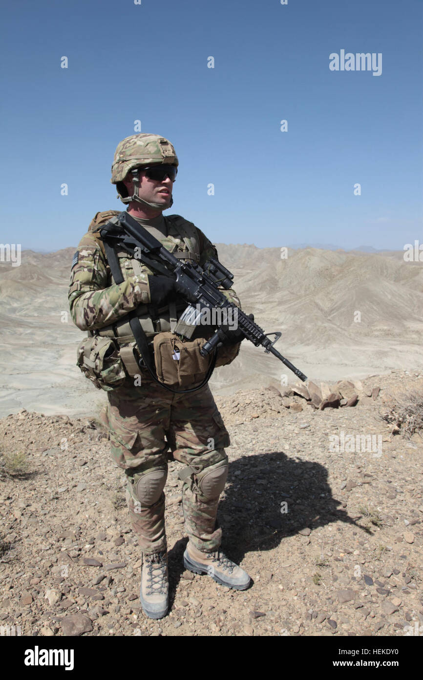 U.S. Army Spc. Cody Gray of B Company, Task Force 1-71, 172nd Infantry ...