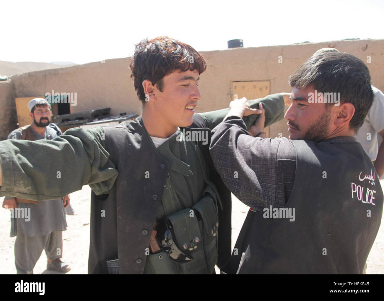 Members of the Afghan Local Police learn proper searching procedures ...