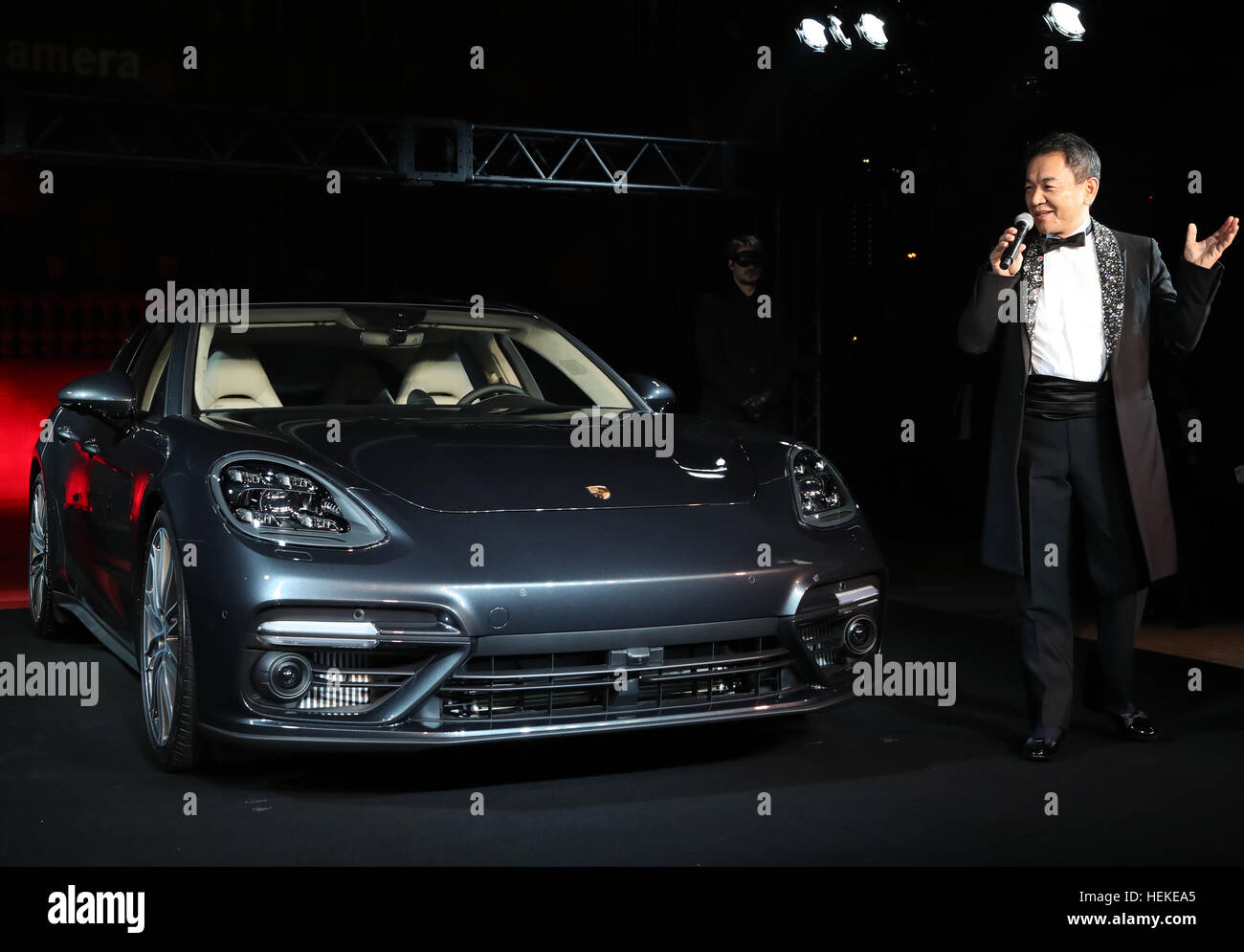 Tokyo, Japan. 20th Dec, 2016. Porsche Japan president Toshiyuki Shimegi ...