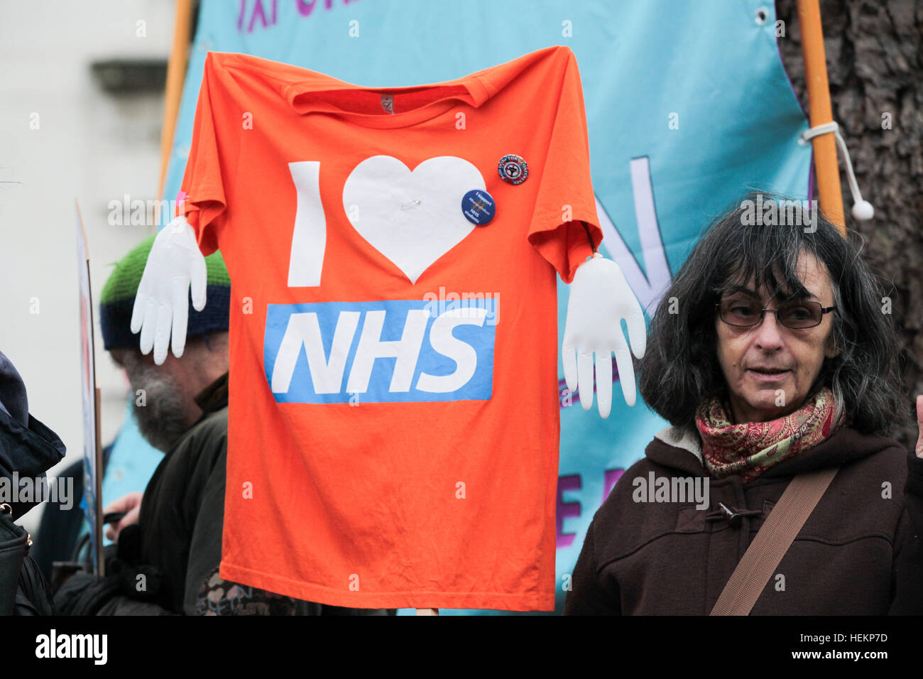Whitehall, London, UK. 23 Dec, 2016. Health campaigners make a 'Howl ...