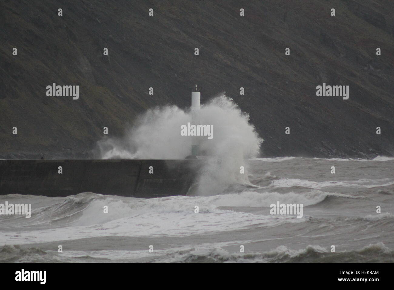 Aberystwyth, Wales, UK. 23rd December 2016. Weather. A huge storm hits ...