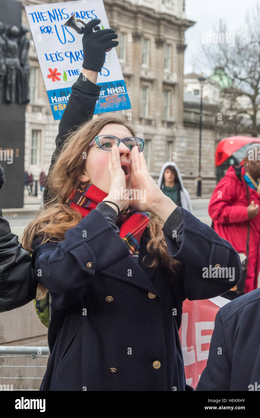 London, UK. 23 December 2016. Health campaigners make a 'Howl for ...