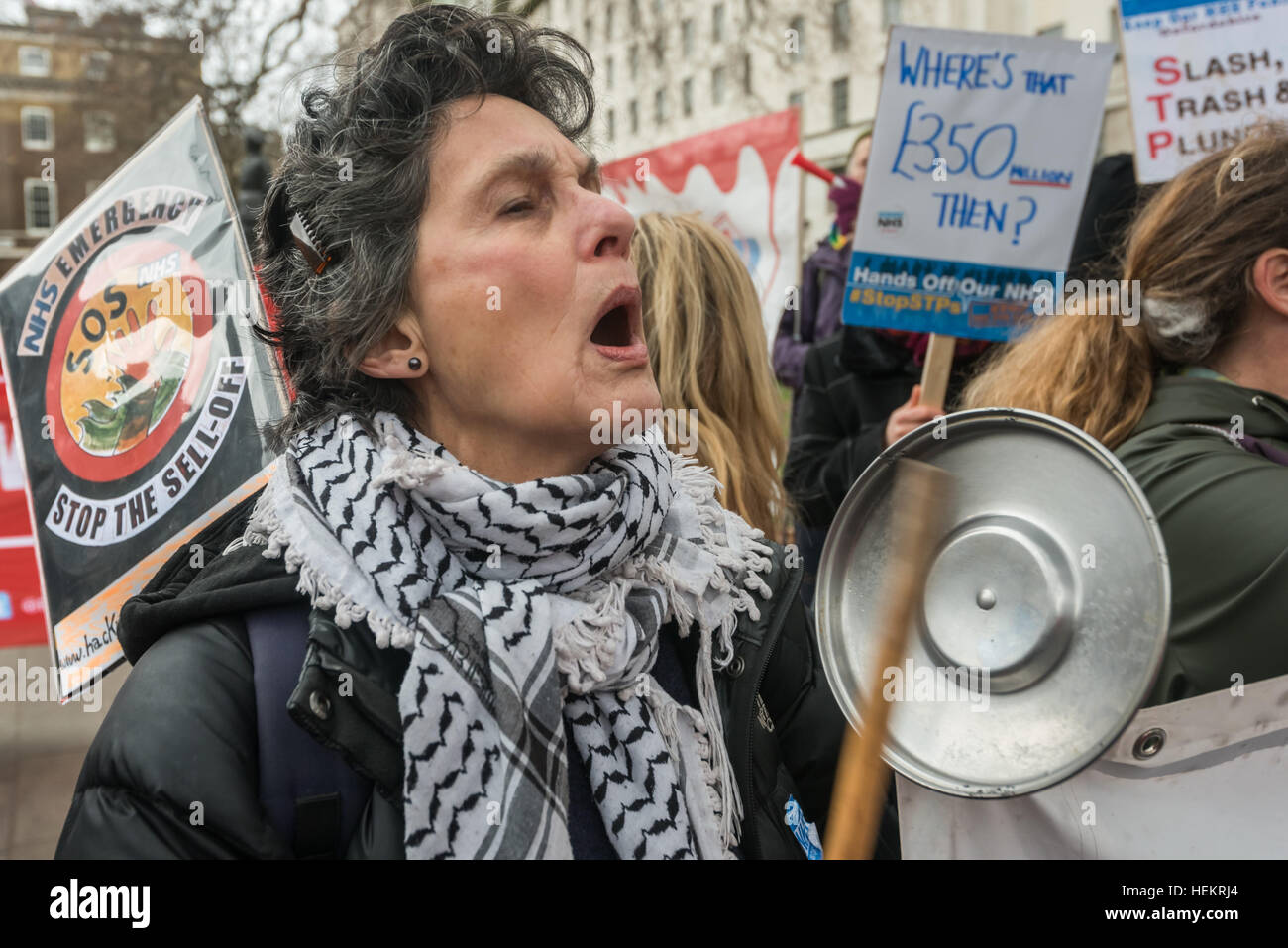 London, UK. 23 December 2016. Health campaigners make a 'Howl for ...