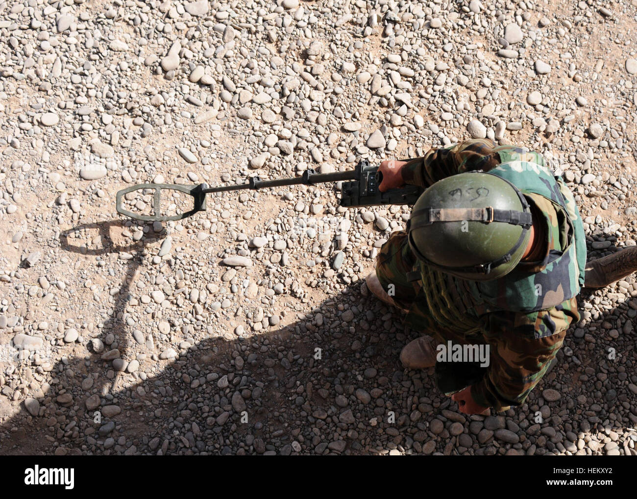 An Afghan National Army commando with the 3rd Commando Kandak practices ...