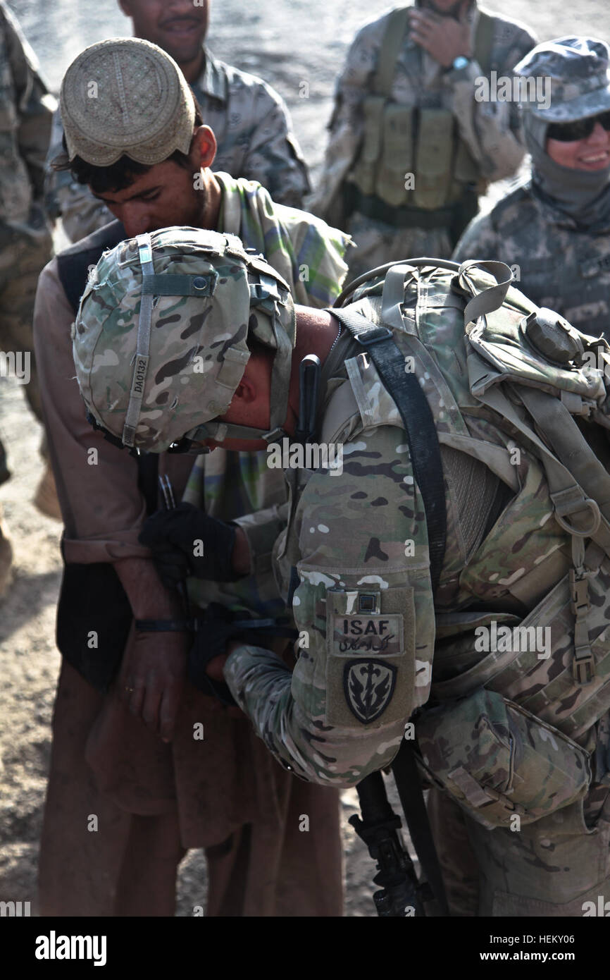 A U.S. Army soldier from the 2nd Squadron, 38th Cavalry Regiment ...
