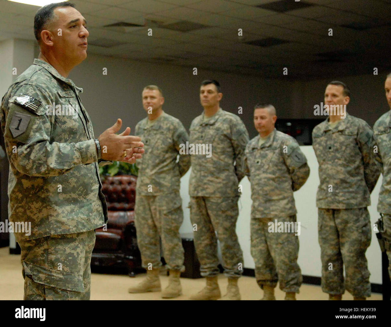 Col. Paul Calvert, left, commander of 2nd “Dagger” Advise and Assist ...