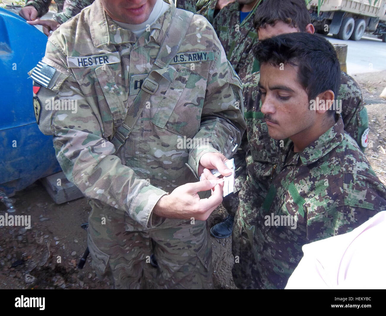 U.S. Army Capt. Paul Hester, preventive medicine officer with the 25th ...