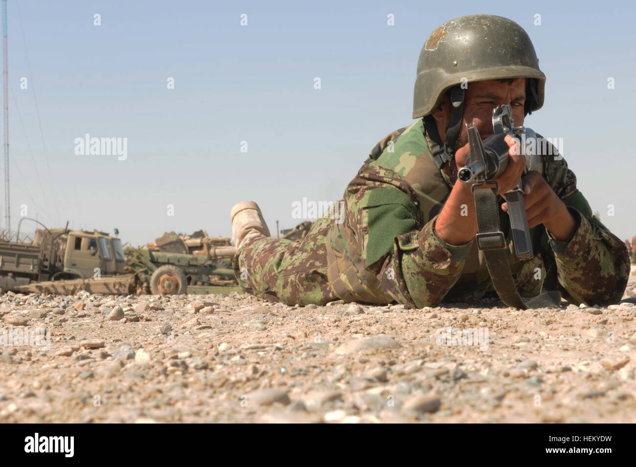 Afghan National Army soldiers assigned to Route Clearance Company, 1st ...