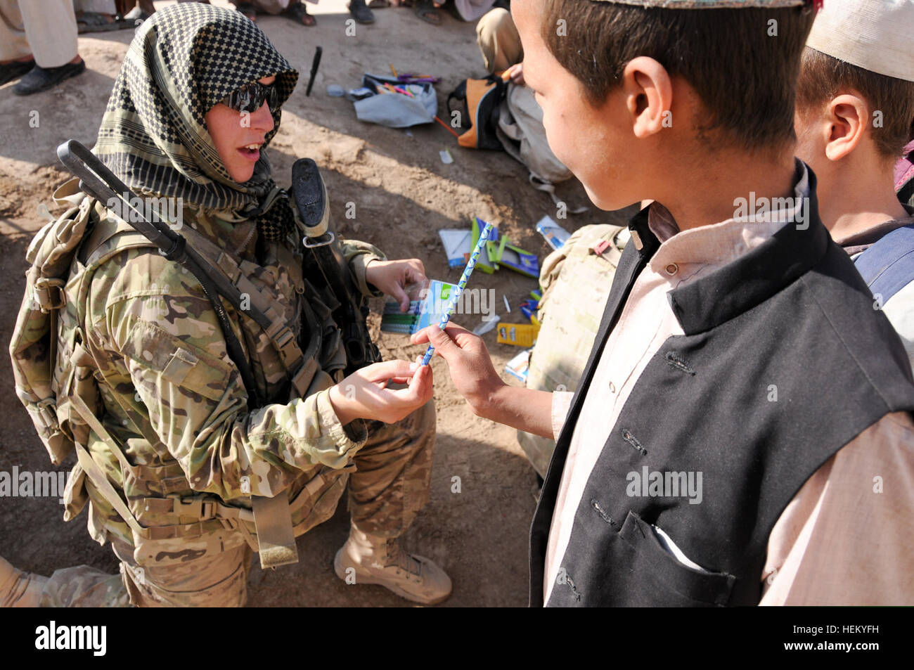 U.S. Army Pvt. Amanda Parker, a mechanic with C Company, 40th Engineer ...