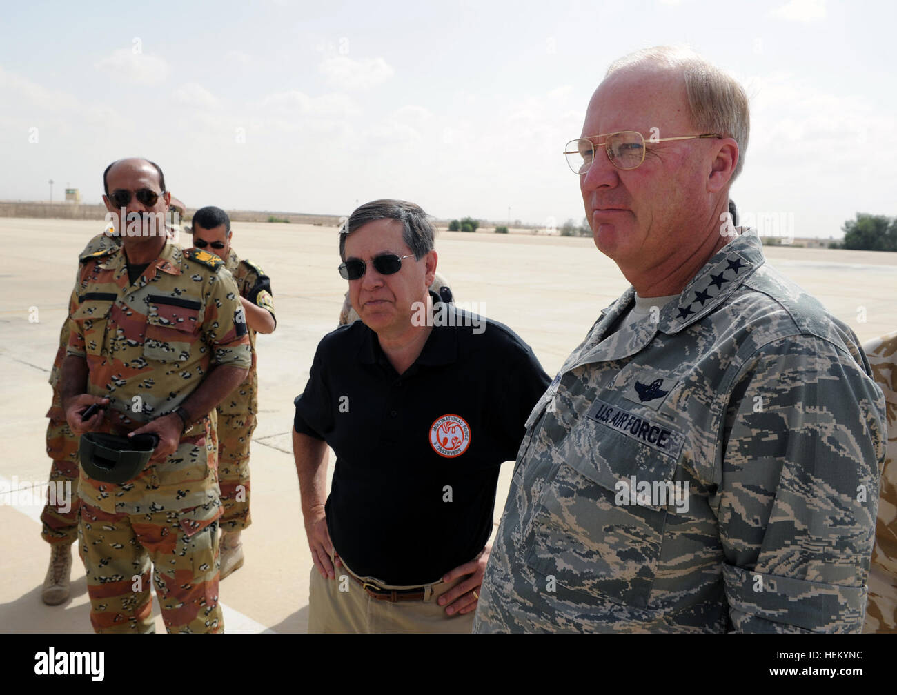 An Egyptian military official, Ambassador David Satterfield, director ...