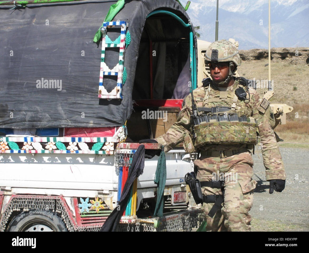 U.S. Army Cpl. Joseph Rentie, a squad leader with 4th Platoon, Company ...