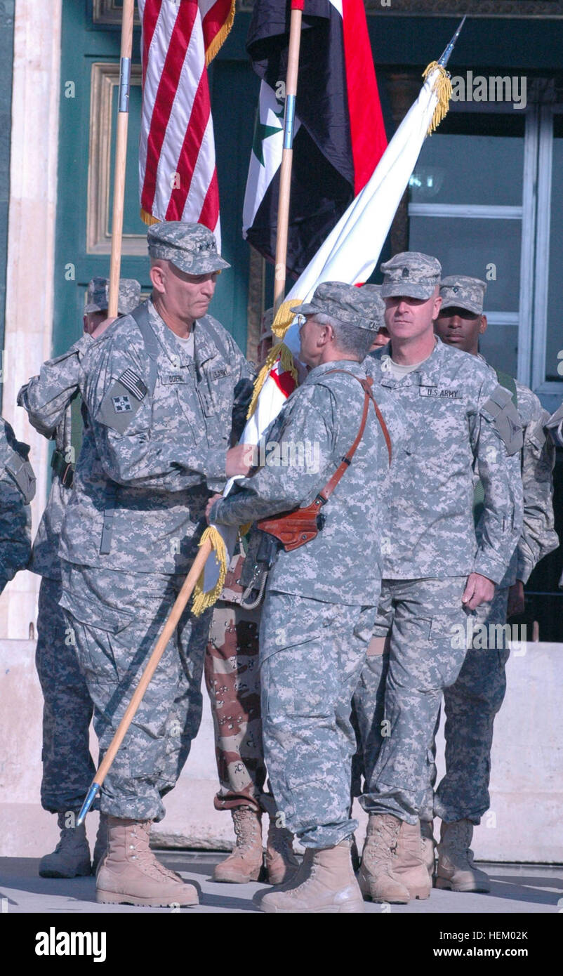 Gen. George W. Casey, commander, Multi-National Force-Iraq, passes the ...