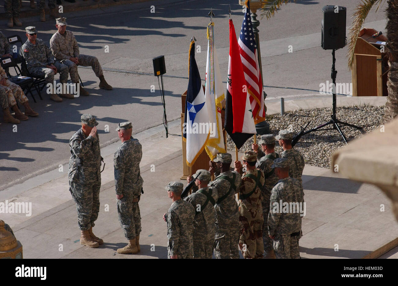 Lt. Gen. Raymond Ordierno, commander, III Corps, returns a salute to ...