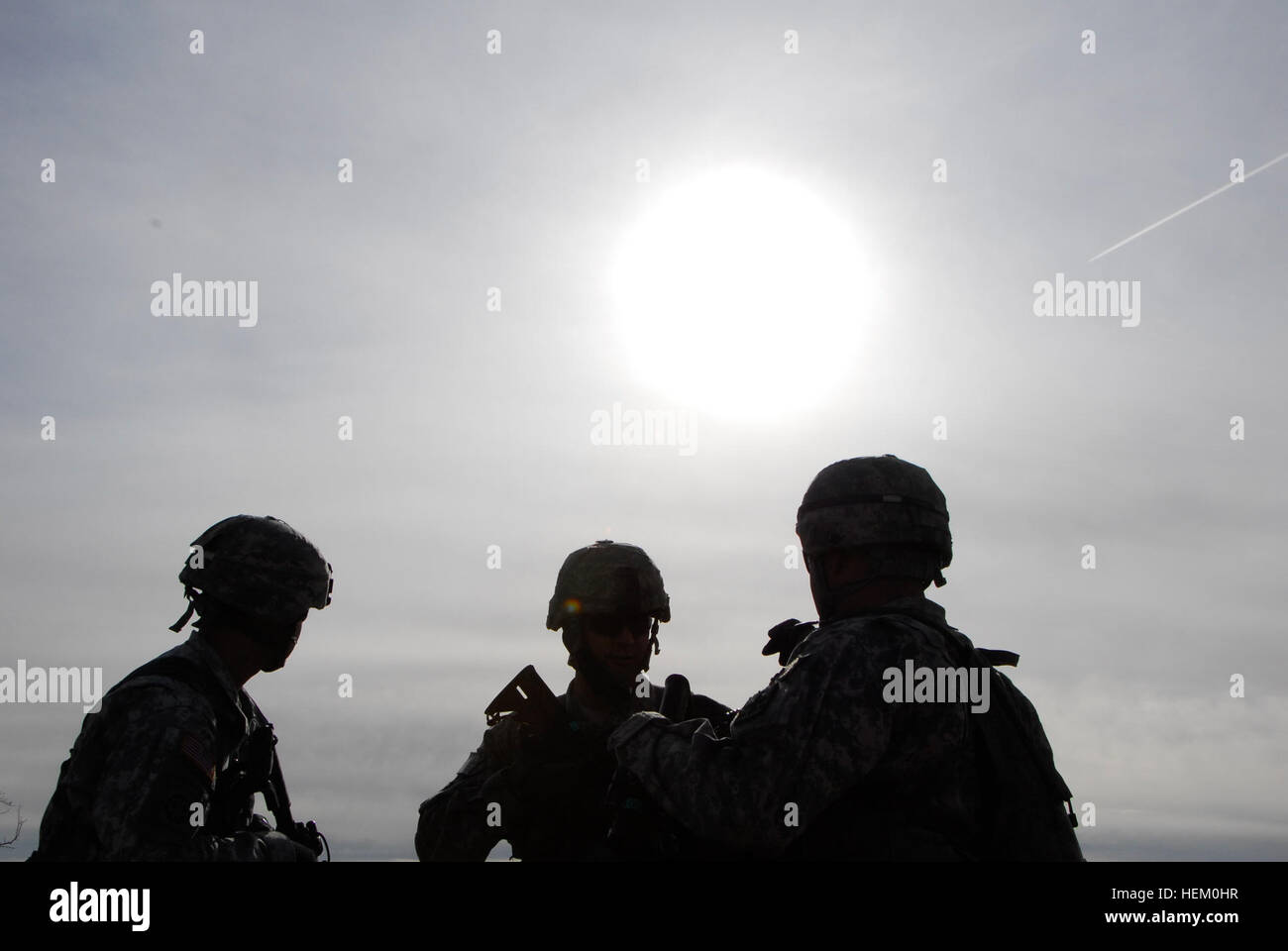 Platoon leaders from Bravo Company, 1-158th Infantry Battalion with the ...
