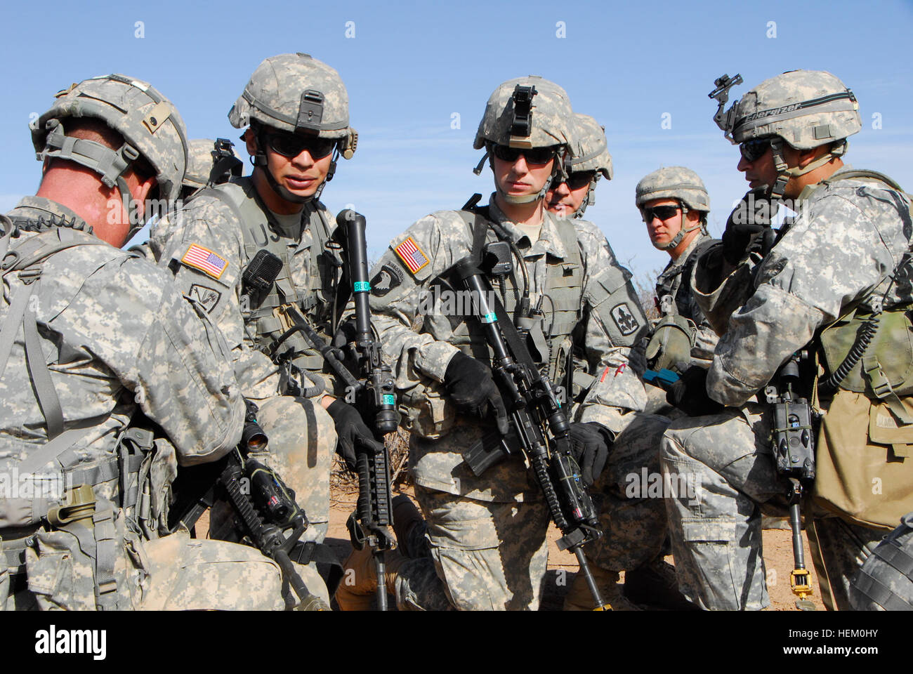 Team leaders from Bravo Company, 1-158th Infantry Battalion with the ...