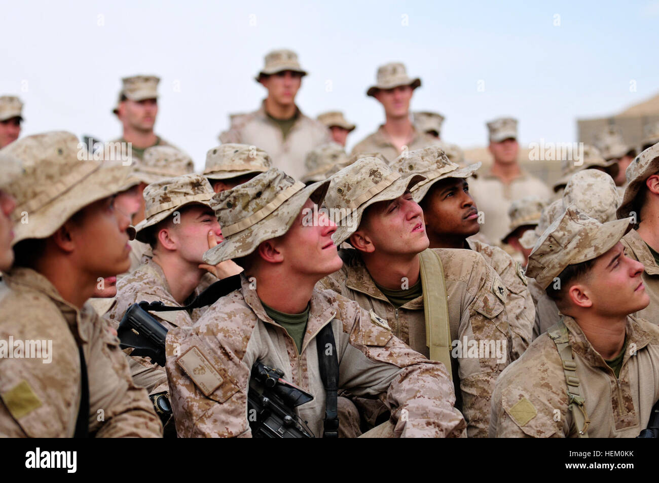 Marines at Combat Outpost Alcatraz listen to International Security ...