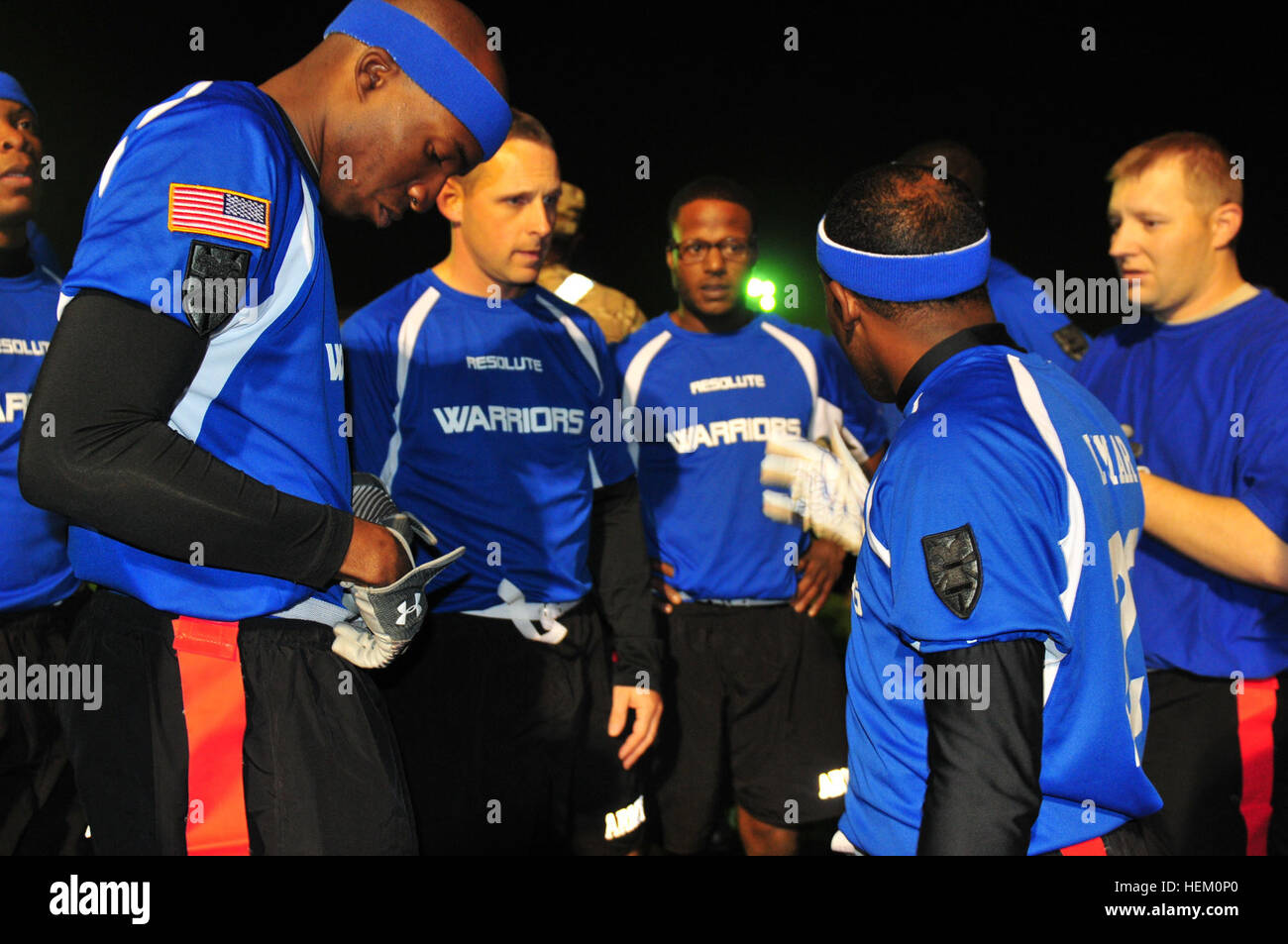 Team Resolute talks strategy during a timeout during the final game of ...
