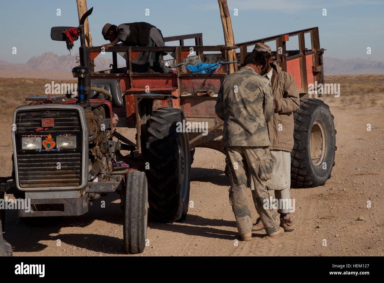 Afghan Border Police patrol an area of the Shorbak Desert, Kandahar ...