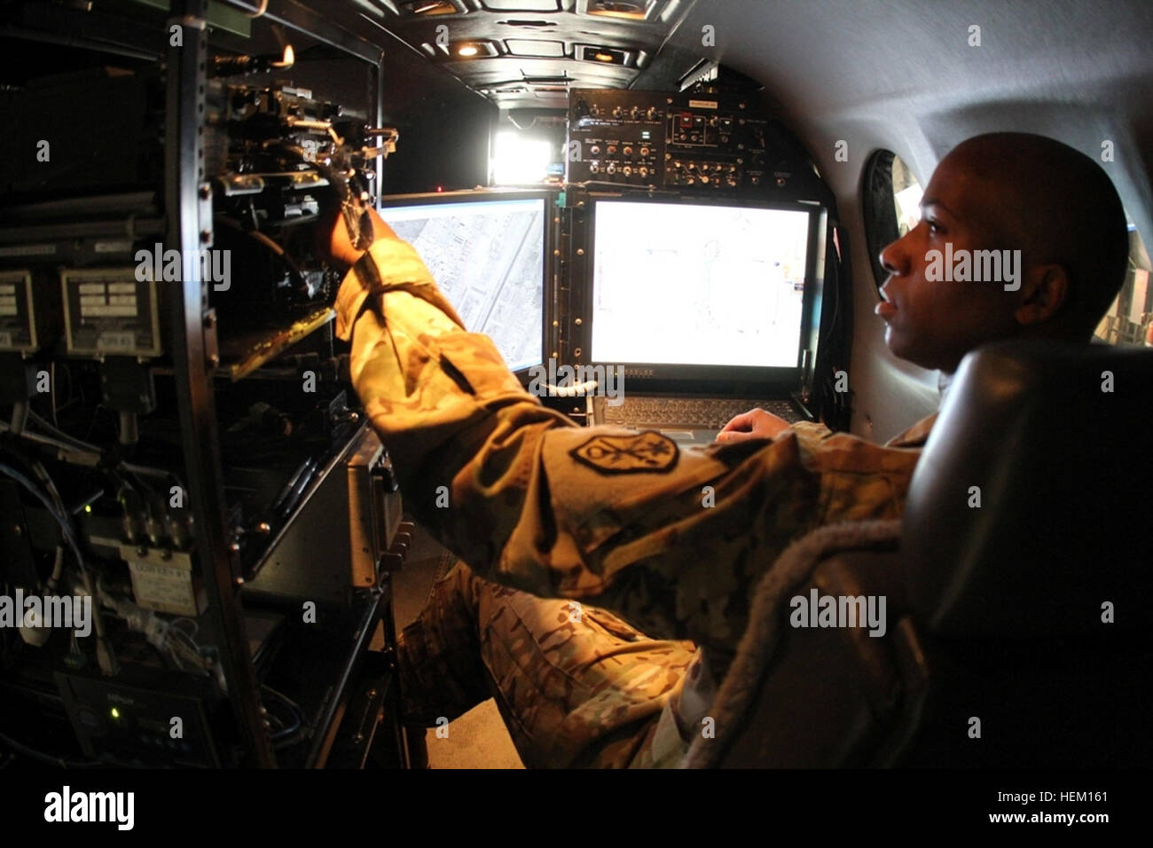 U.S. Army Master Sgt. Lomack Gray, aerial sensor operator, B company ...
