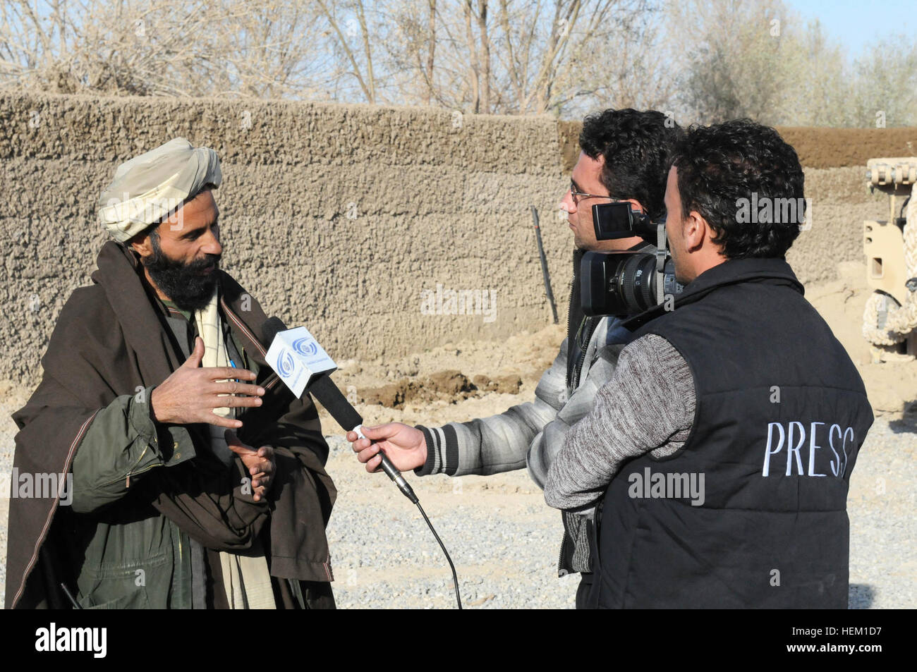 HELMAND PROVINCE, Afghanistan - Jamal Fareed, a reporter from Ariana ...