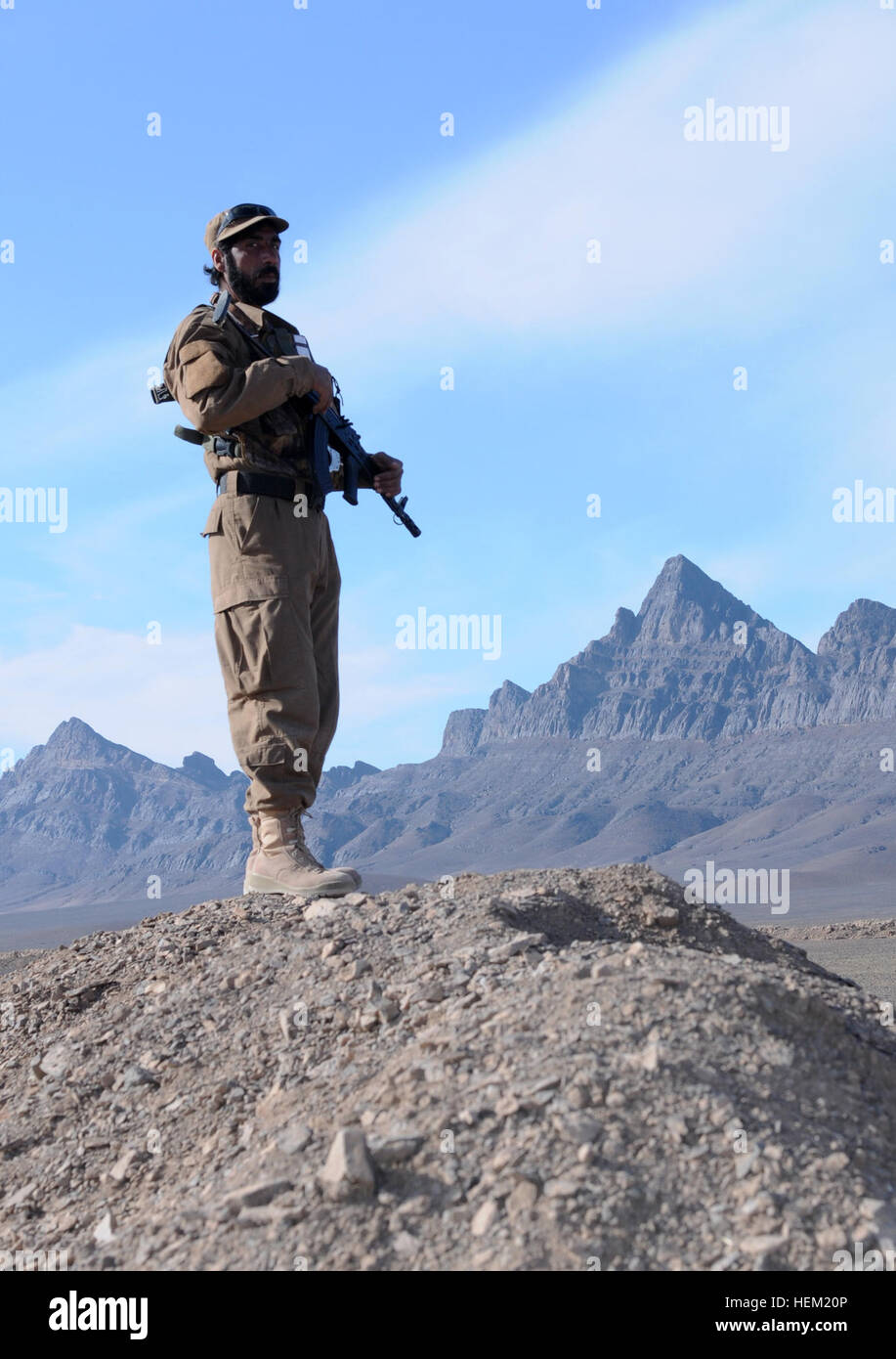 HERAT PROVINCE, Afghanistan - An Afghan Local Police member stands ...