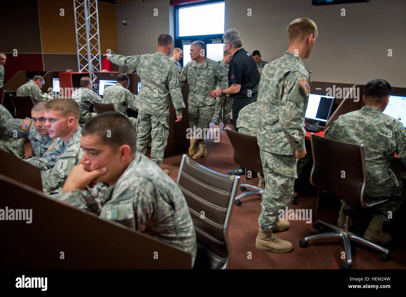 Maj. Gen. Paul E. Funk II (left), 1st Infantry Division and Fort Riley ...