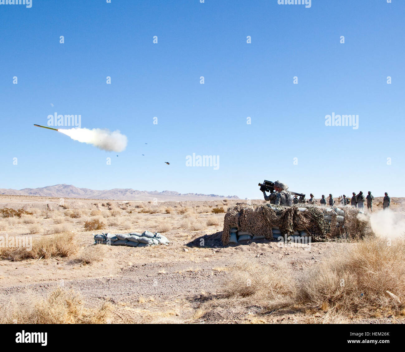 A FIM-92 Stinger surface-to-air missile is launched, demonstrating its ...