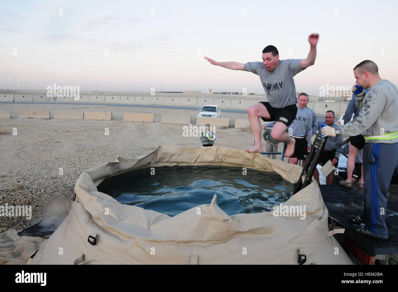 Maj. Matthew Heffron, a Saint Paul, Minn., native, jumps into a blibet ...