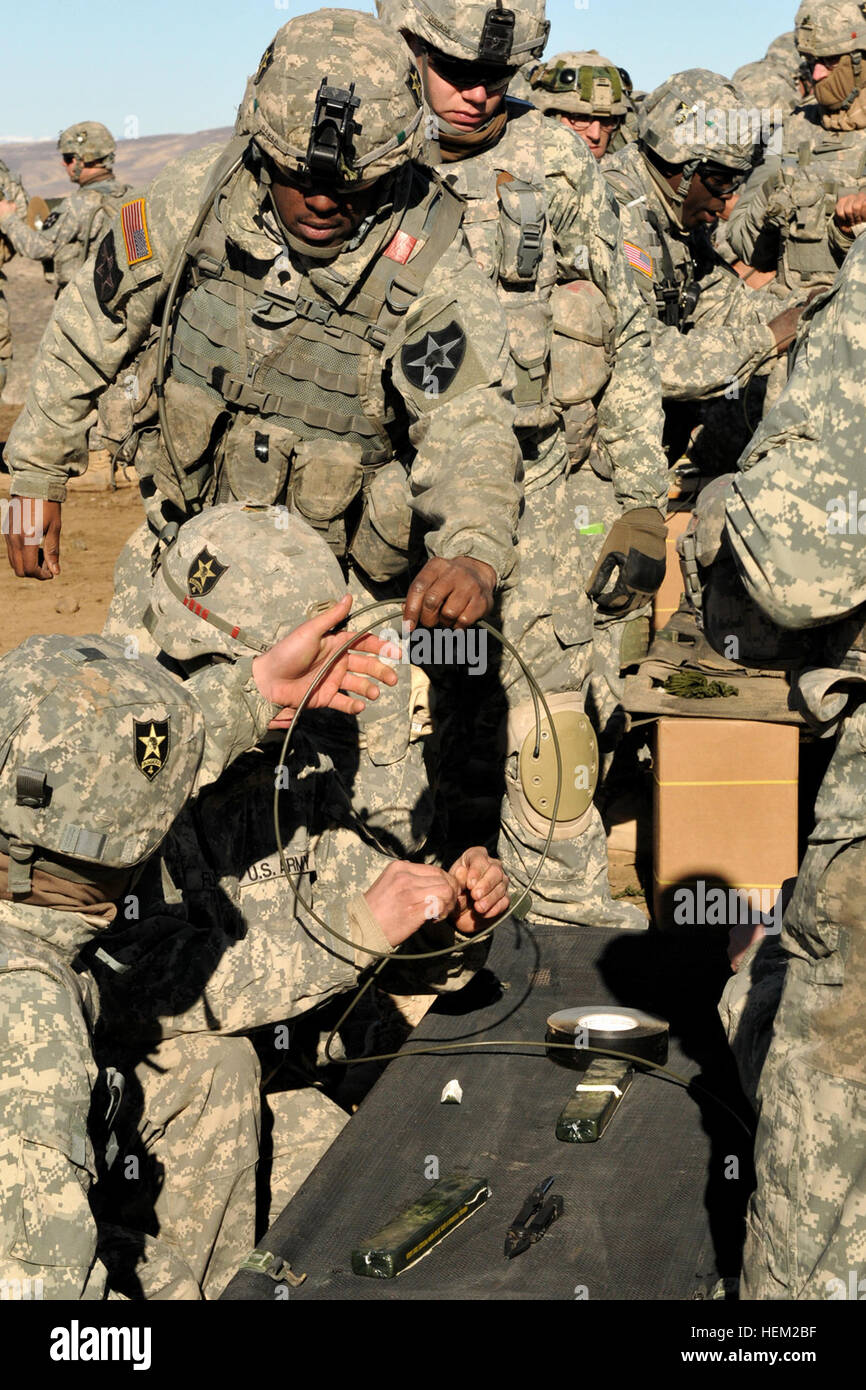 A soldier from 38th Engineer Company, 4th Stryker Brigade Combat Team ...