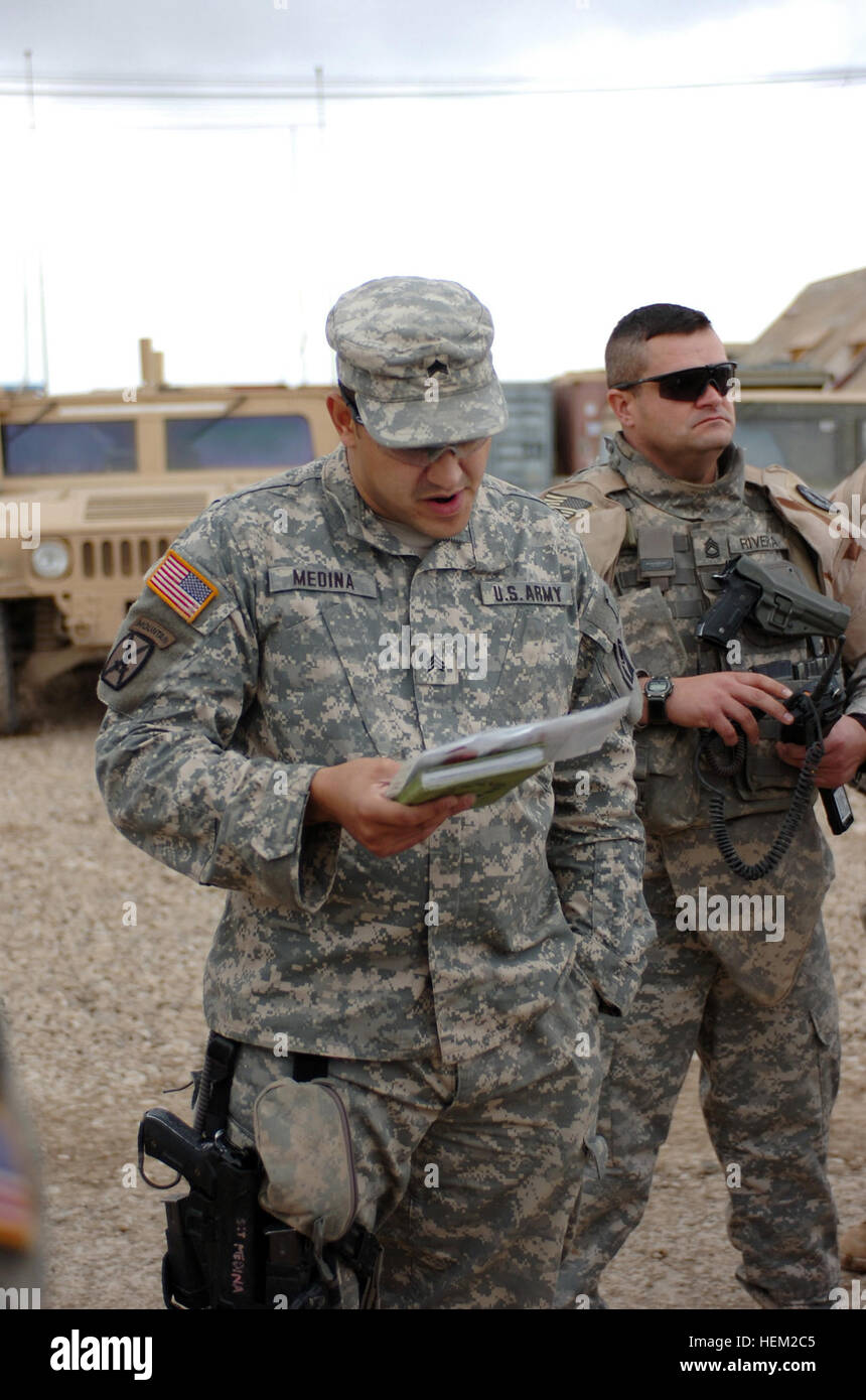 Sgt. Alexis Medina, a team leader with Company D, 2nd Battalion, 124th ...
