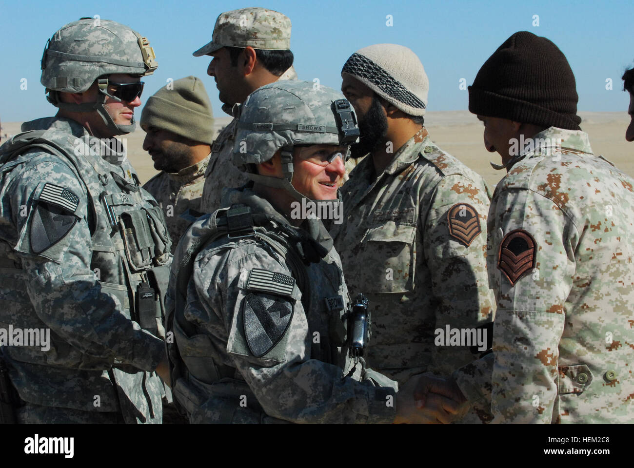 VIP HILL, Kuwait – Lt. Col. Edmond Brown (right) and Maj. Ethan Orr ...