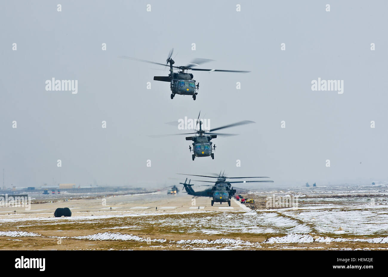 UH-60 Black Hawk helicopters from the 1st Air Cavalry Brigade, 1st ...