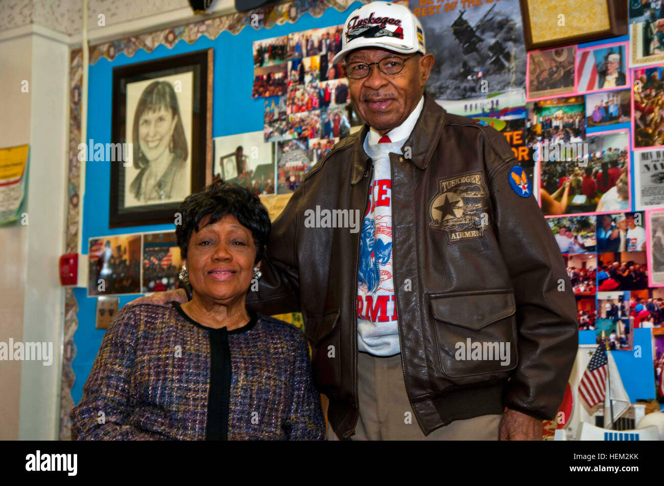 Tuskegee Airman, George W. Hickman Jr. and his wife, Doris, attend a ...