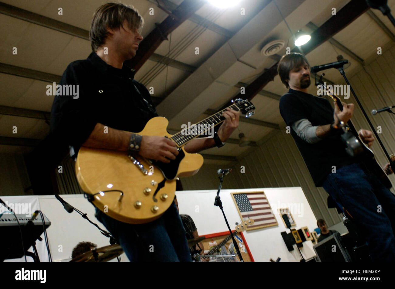 Third Day lead guitarist, Brad Avery (left), and lead singer, Mac ...