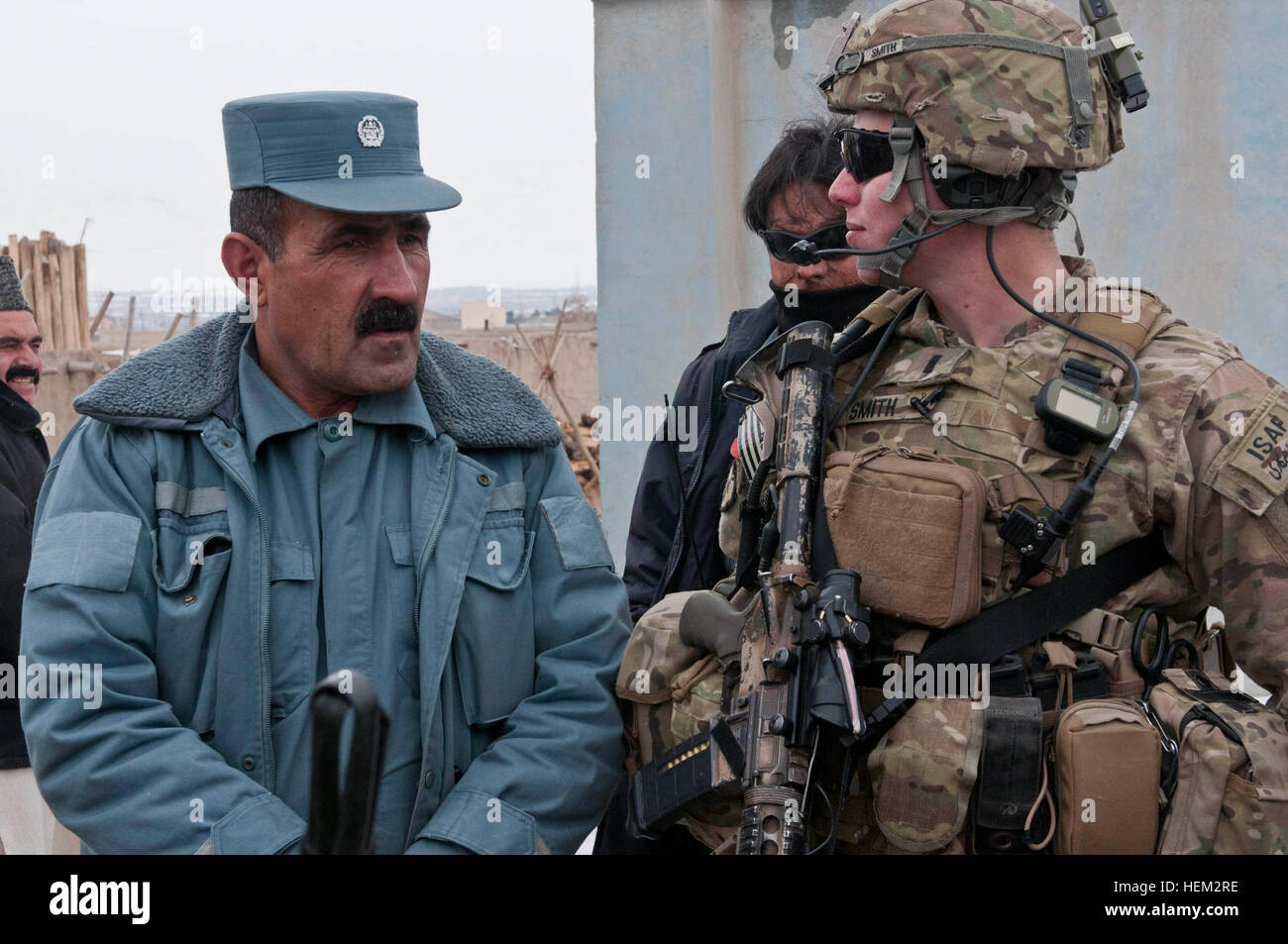 Afghan Uniformed Police Senior Capt. Abdul Kardur, and U.S. Army 1st Lt ...