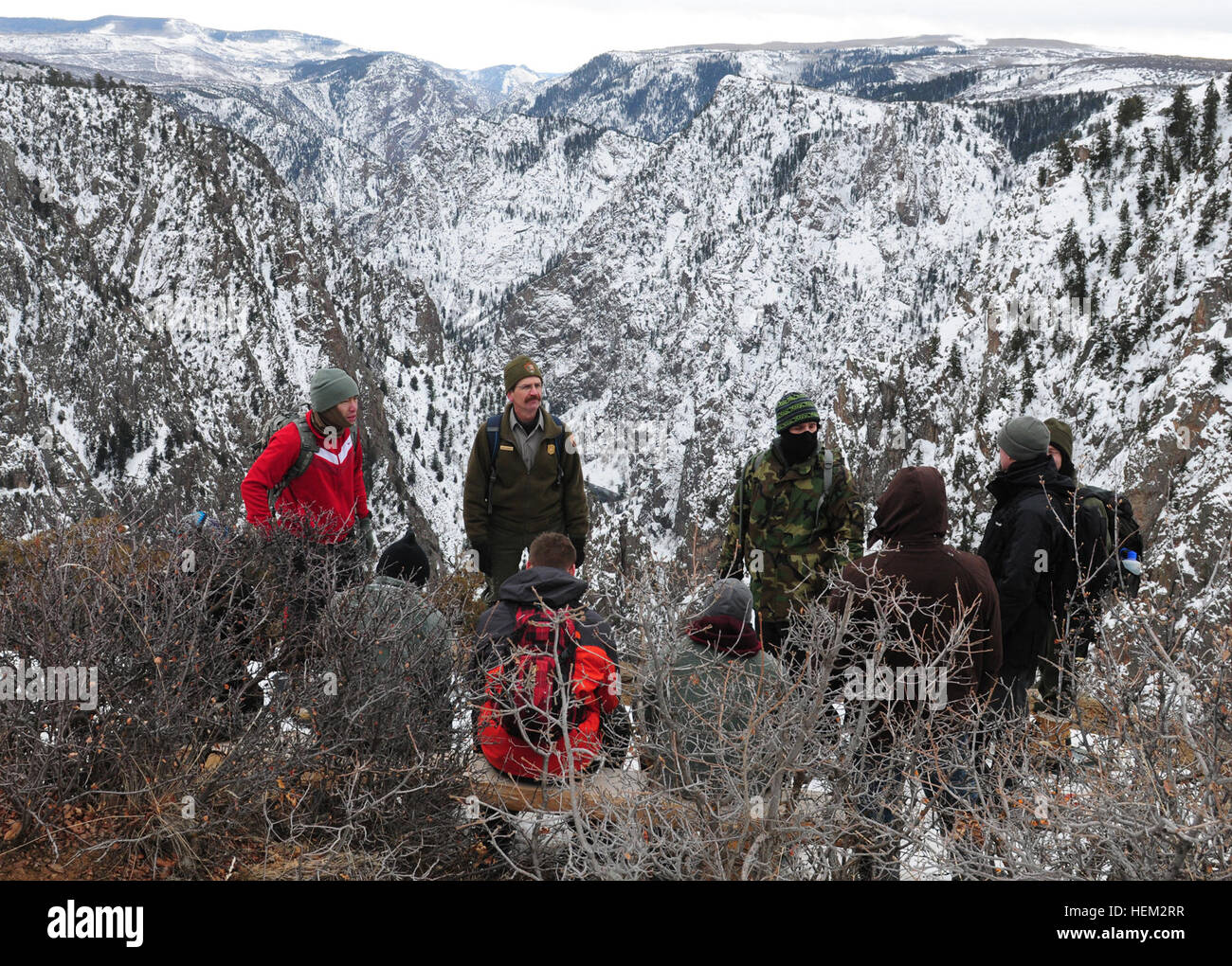 Park ranger Paul Zaenger tells Soldiers and Airmen from the Front Range ...